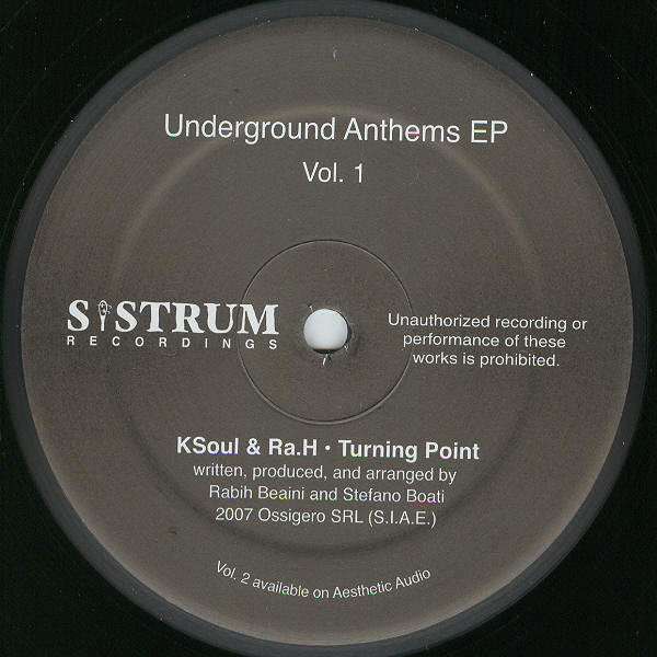 UNDERGROUND ANTHEMS EP VOL. 1 – T.E.Q レコードショップ