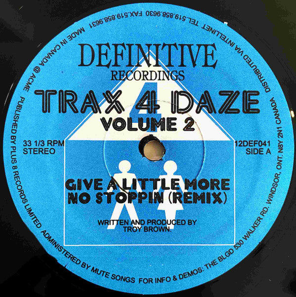 TRAX 4 DAZE VOLUME 2 – T.E.Q レコードショップ