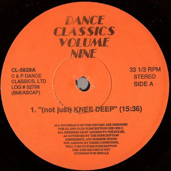 DANCE CLASSICS VOLUME NINE – T.E.Q レコードショップ
