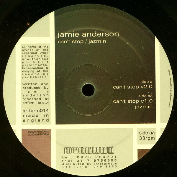 CAN'T STOP / JAZMIN – T.E.Q レコードショップ